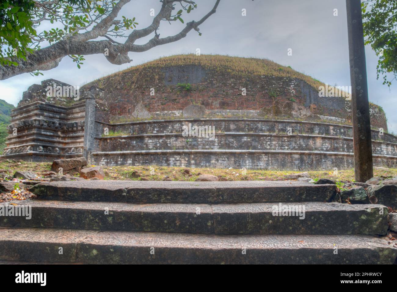 Kantaka Cetiya stupa at Mihintale buddhist site in Sri Lanka Stock ...
