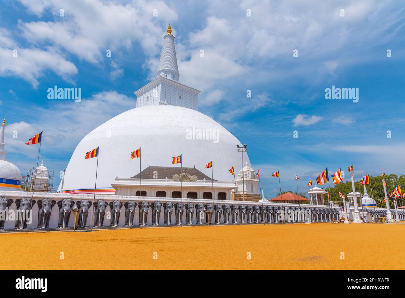 Ruwanweli Maha Seya stupa built in Anuradhapura, Sri Lanka Stock Photo ...