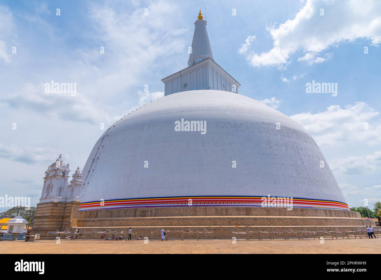 Ruwanweli Maha Seya stupa built in Anuradhapura, Sri Lanka Stock Photo ...