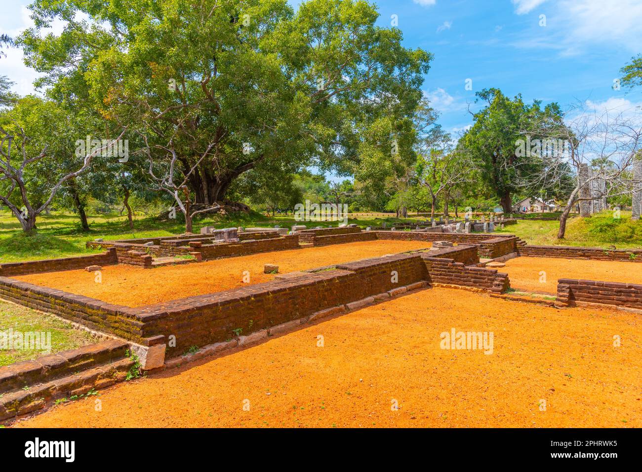 Ruins of royal palace at the ancient Anuradhapura in Sri Lanka Stock ...