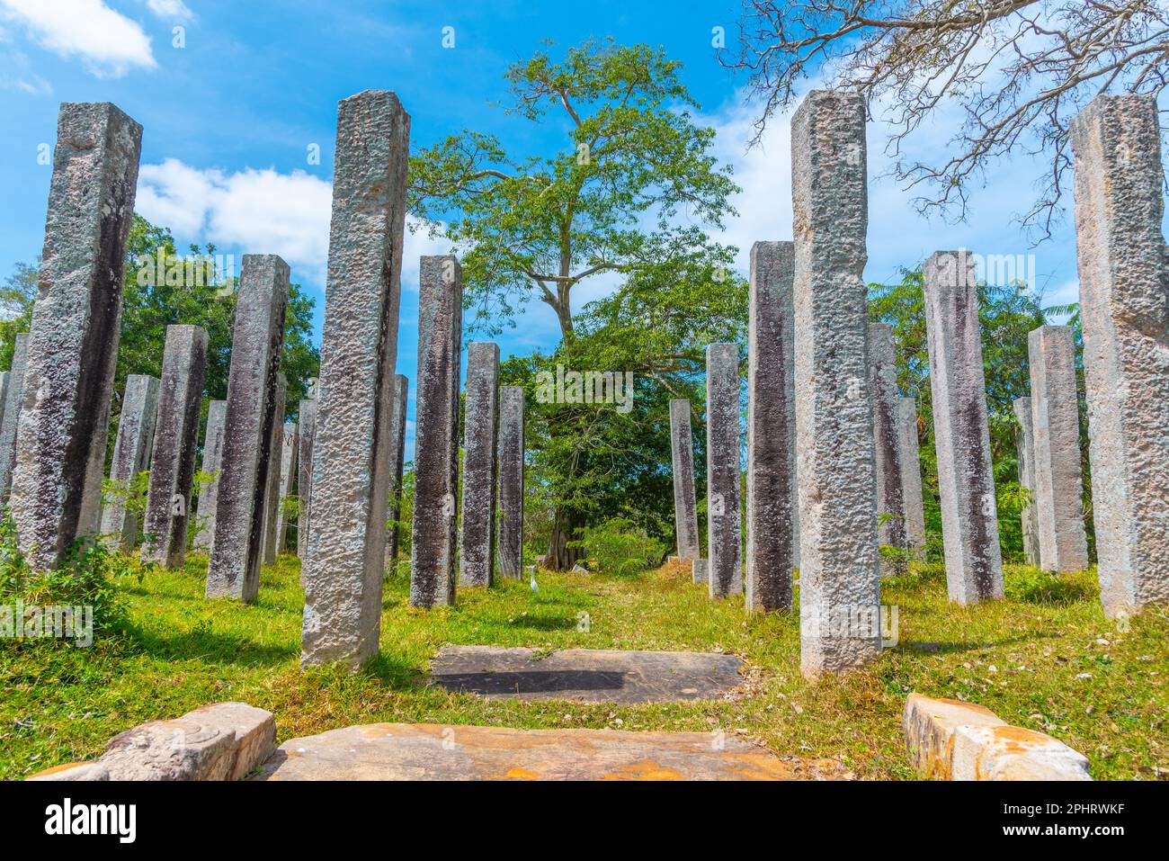 Ruins of royal palace at the ancient Anuradhapura in Sri Lanka Stock ...