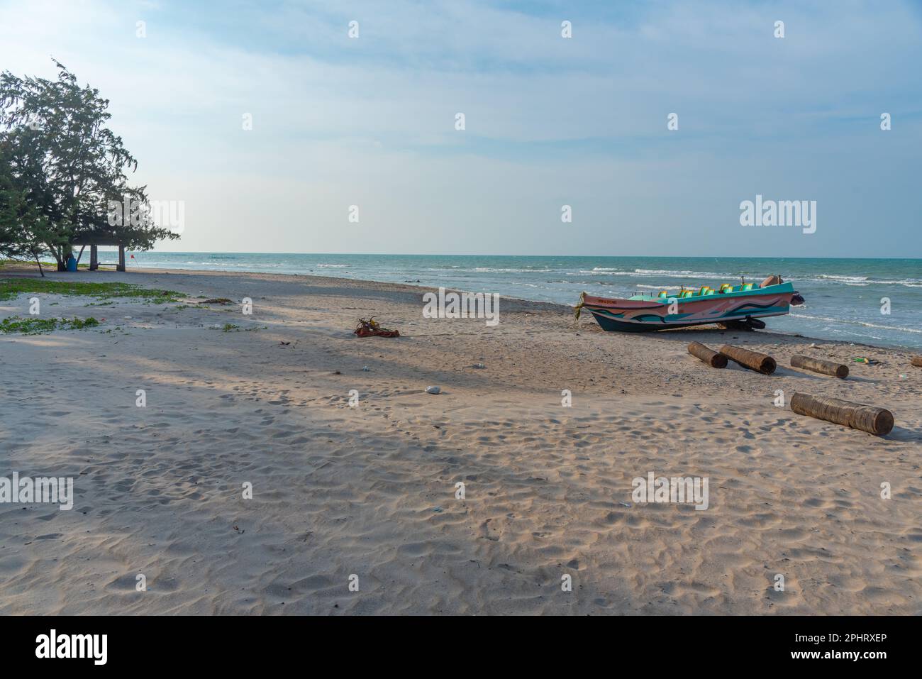Fishing boats at Casuarina beach near jaffna, Sri Lanka Stock Photo - Alamy