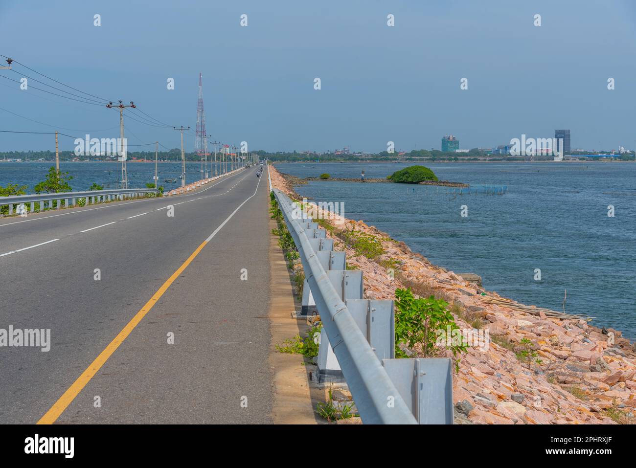 Road over Jaffna lagoon in Sri Lanka Stock Photo - Alamy