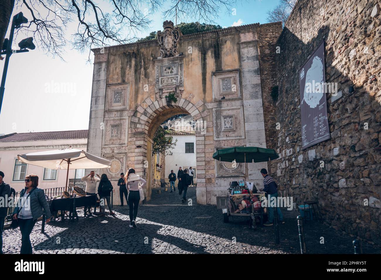 Image of the entrance and portico of the Castle of Saint George in ...