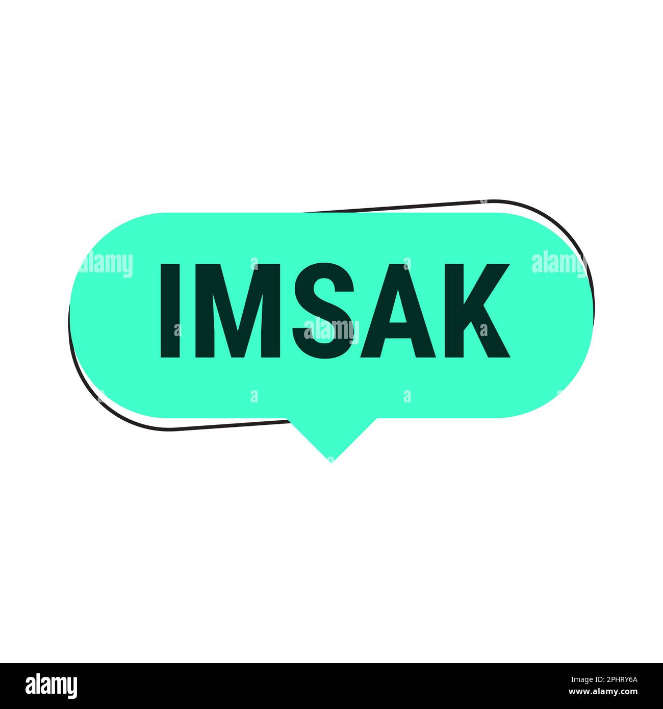 IMSAK Reminder turquoise Vector Callout Banner to Help You Start Your ...