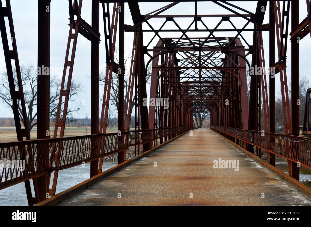 Grand Bridge over the Neosho (aka Grand) River at Fort Gibson, Oklahoma ...
