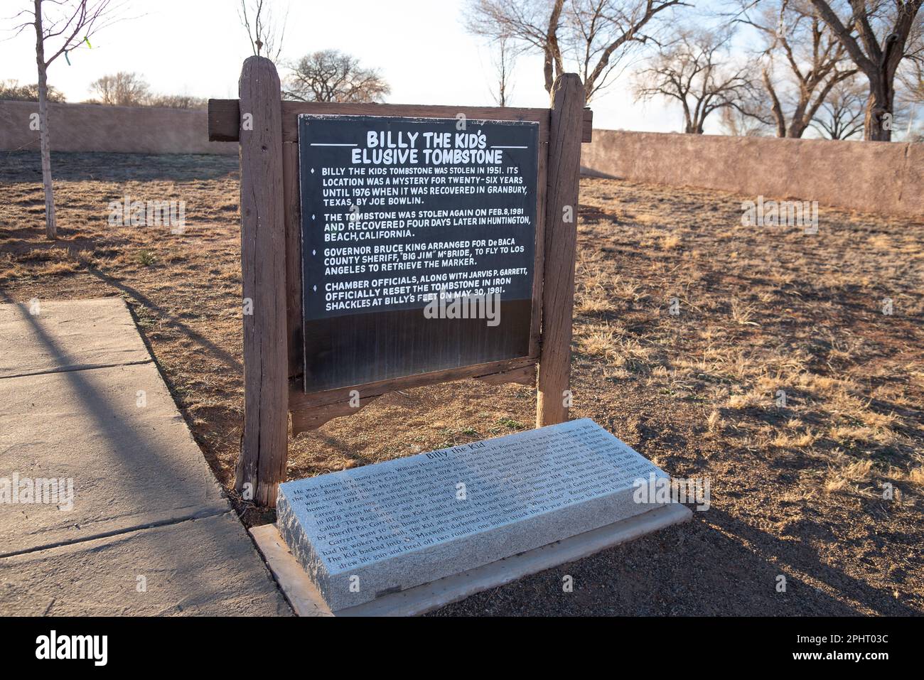 Sign tells story of Billy the Kid’s elusive tombstone, stolen and ...