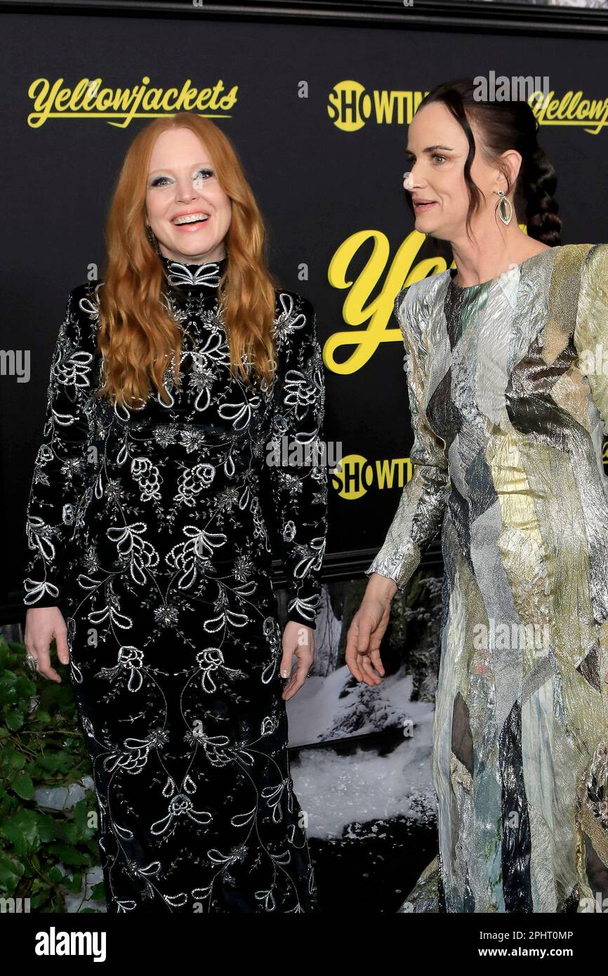 LOS ANGELES - MAR 22: Lauren Ambrose, Juliette Lewis at the Yellowjackets Season Two Premiere at ...