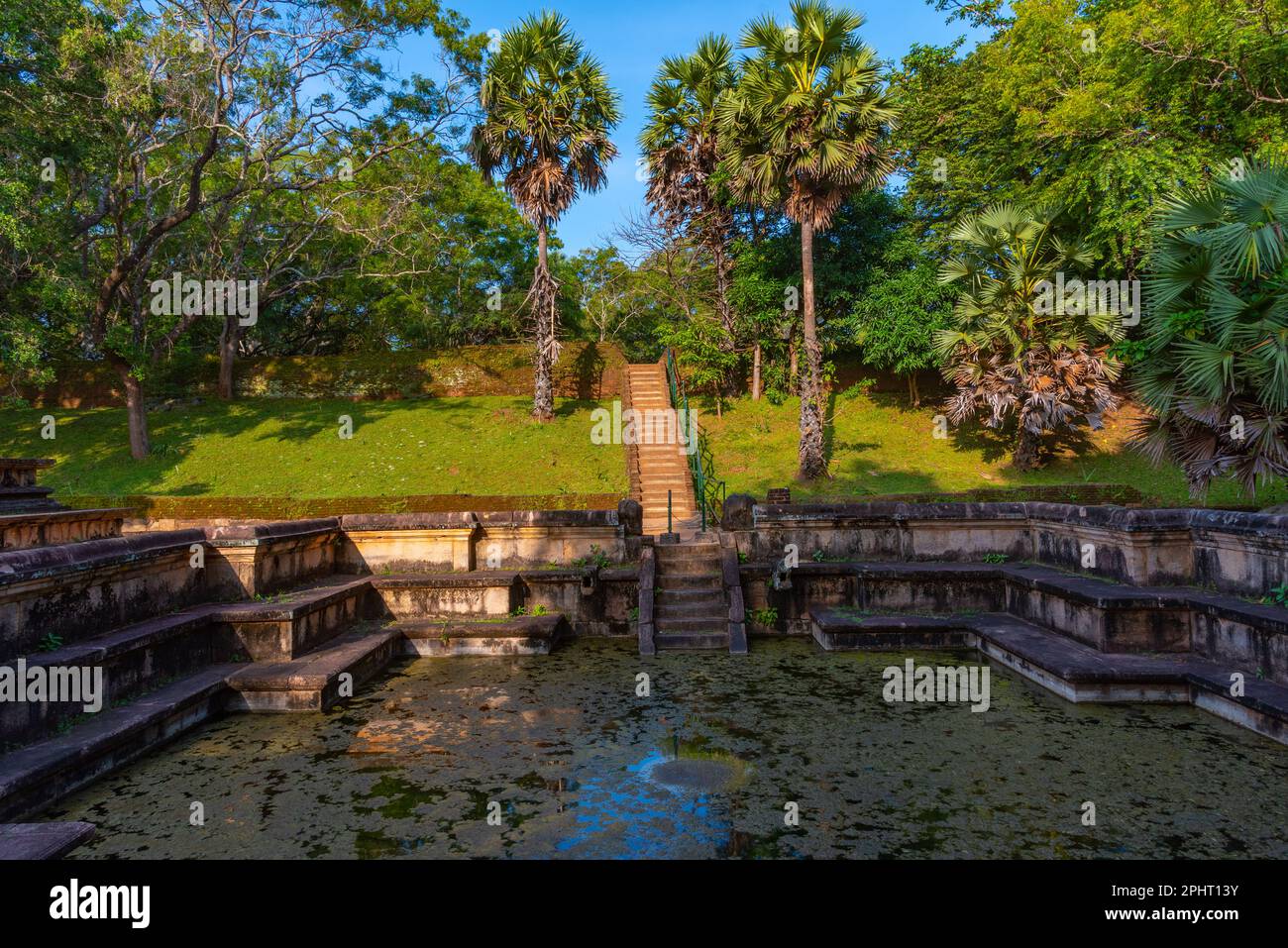 Bathing pool at the royal palace at Polonnaruwa, Sri Lanka Stock Photo ...