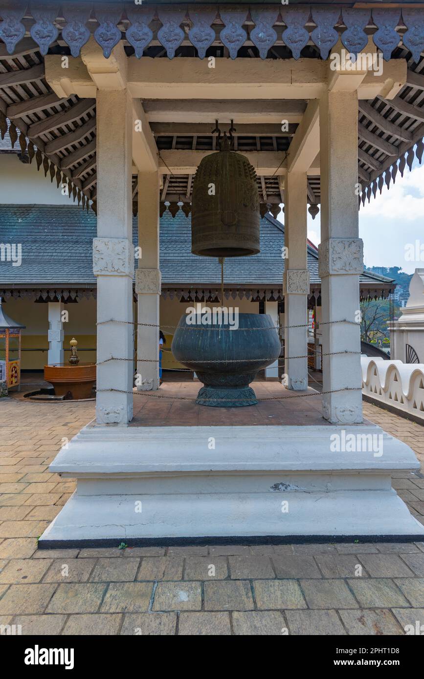 Bell at the Temple of the sacred tooth relic in Kandy, Sri Lanka Stock ...