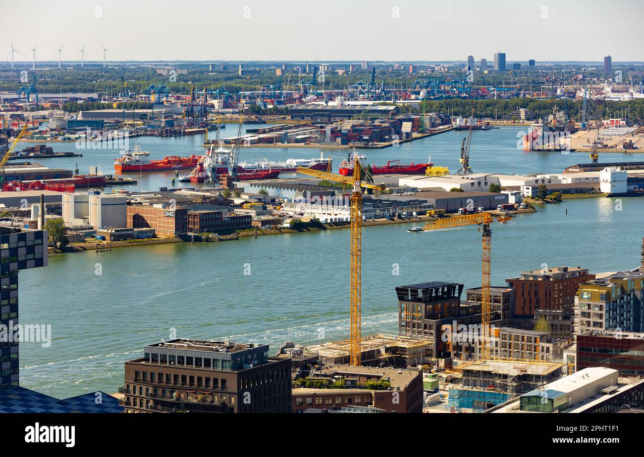 Impressive view of port of Rotterdam, Netherlands Stock Photo - Alamy
