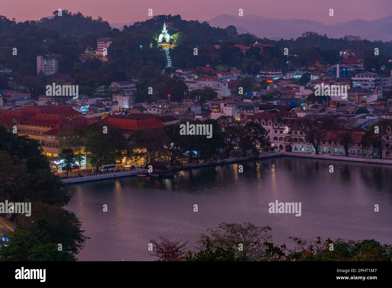 Night aerial view of Kandy, Sri Lanka Stock Photo - Alamy