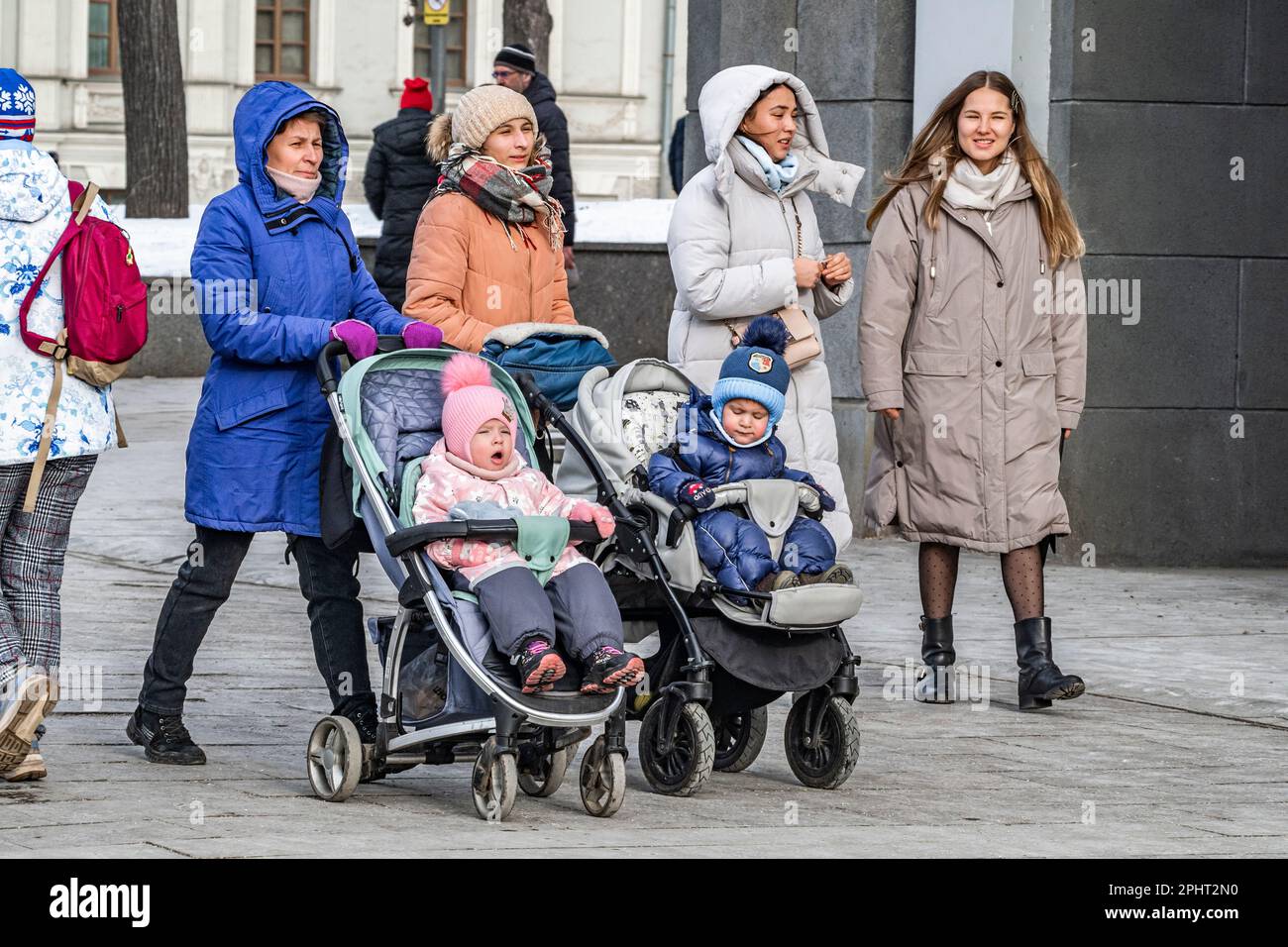 Russia, Moscow. People are seen in a city street Stock Photo - Alamy