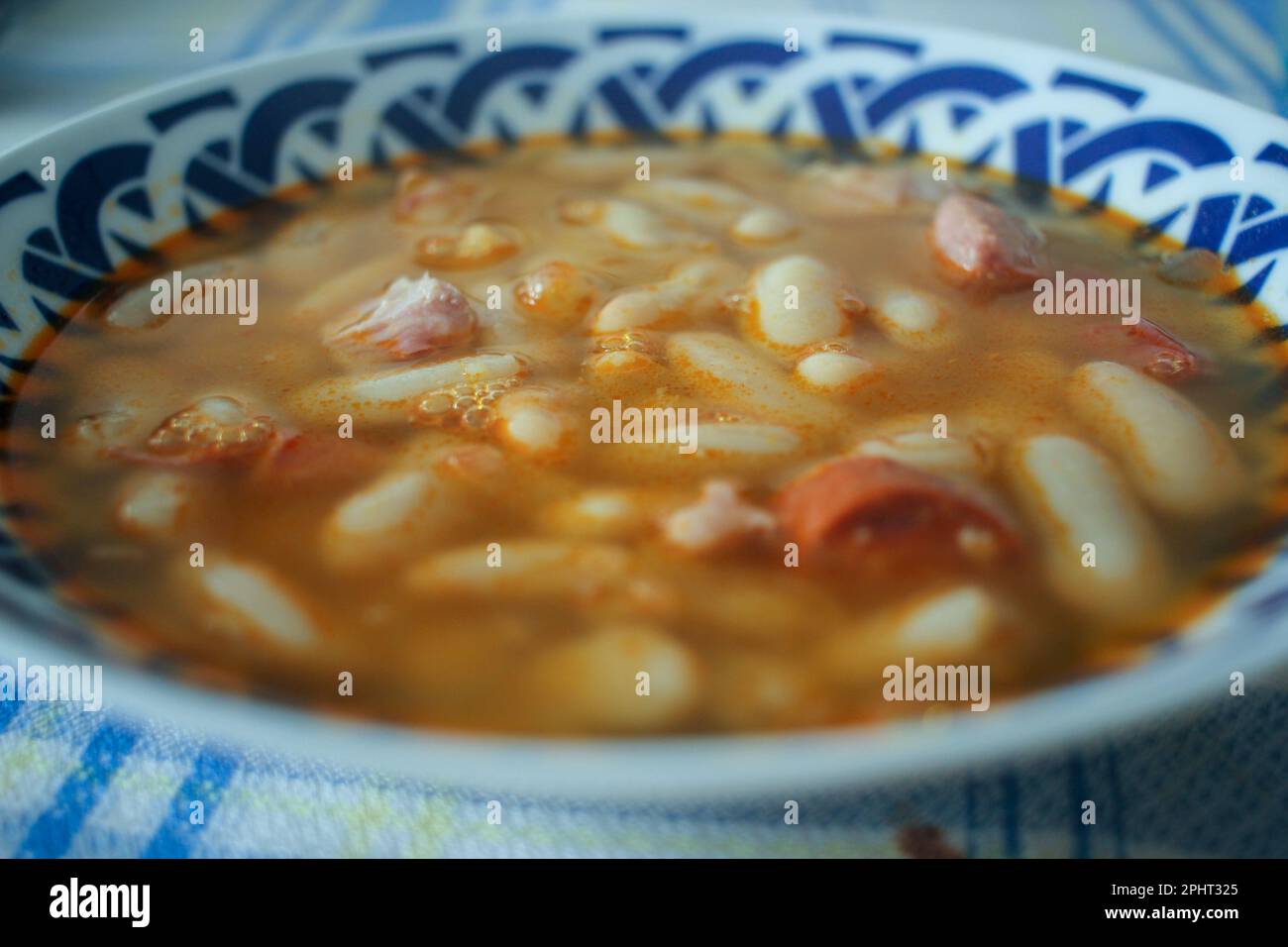 fabada is made with beans and pork and it is a traditional dish from ...