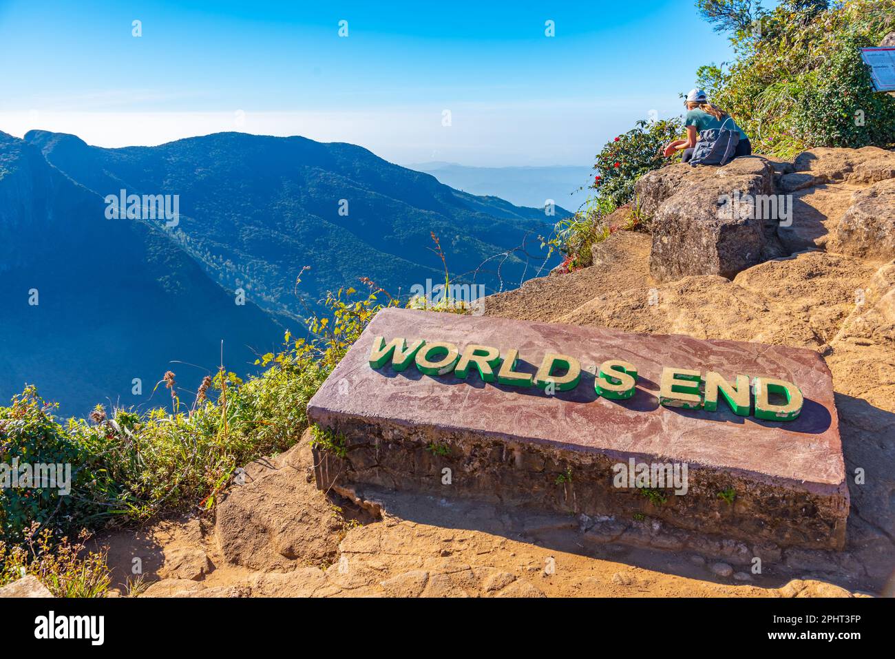 World's end viewpoint at Horton Plains national park at Sri Lanka Stock ...