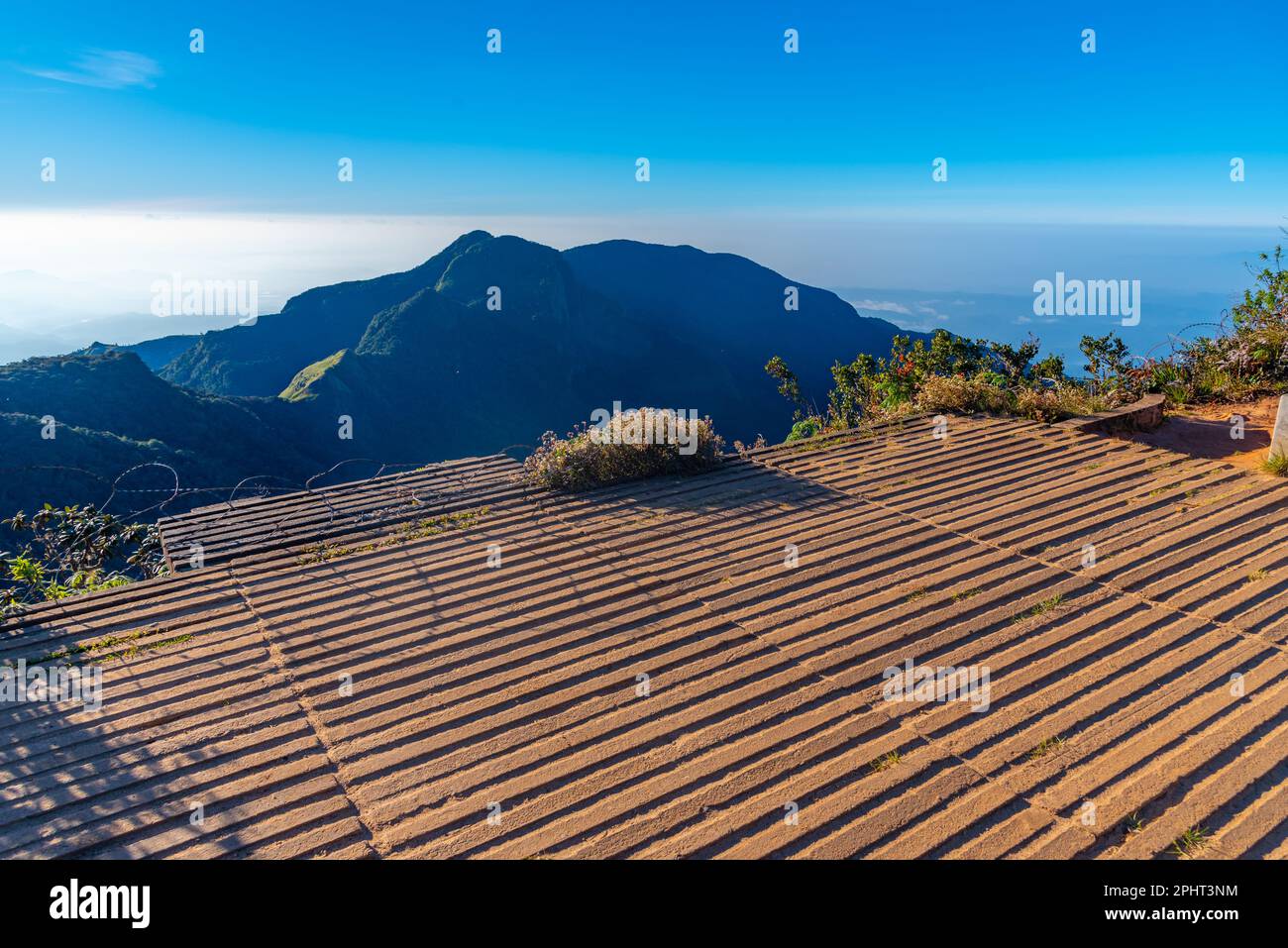 World's end viewpoint at Horton Plains national park at Sri Lanka Stock ...