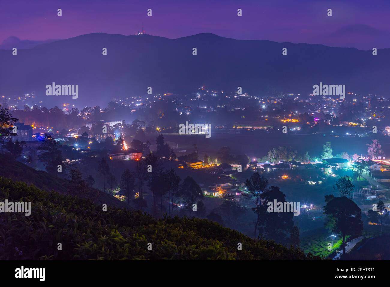 Night aerial view of Nuwara Eliya at Sri Lanka Stock Photo - Alamy