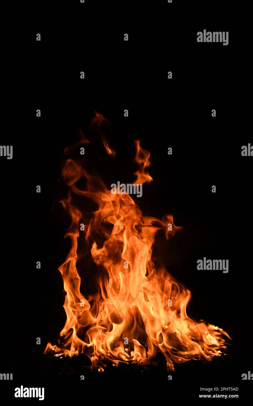 Blaze burning fire flame on art texture background Stock Photo - Alamy
