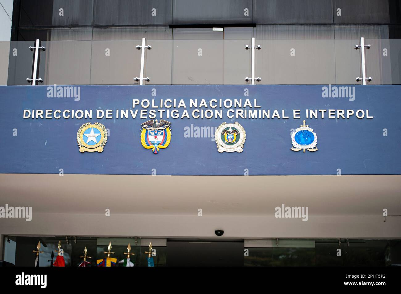 Bogota, Colombia, March 29, 2023. Colomnbia's national police emblem ...