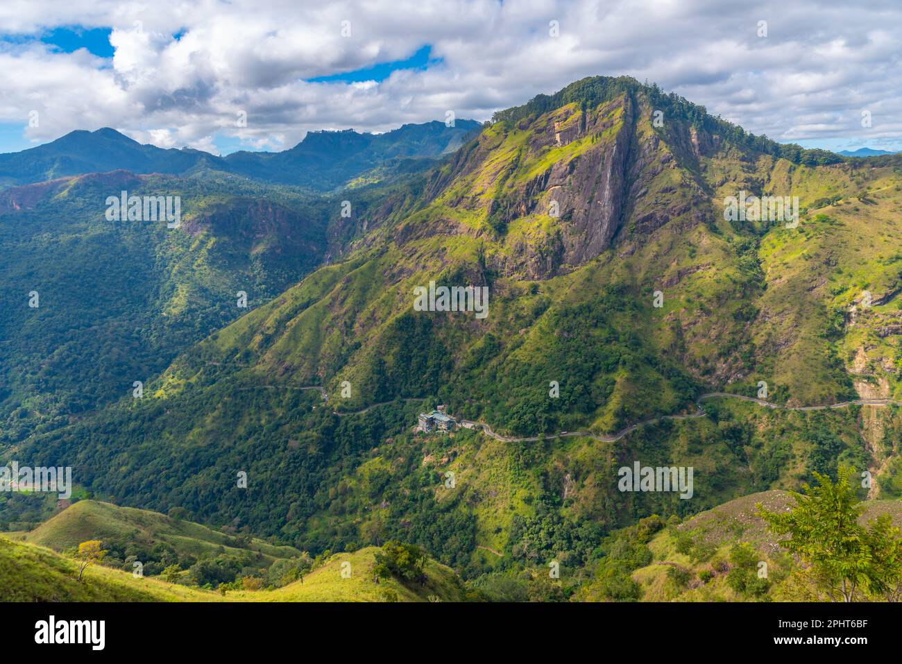 Aerial view of little adam's peak and its surrounding at Sri Lanka ...