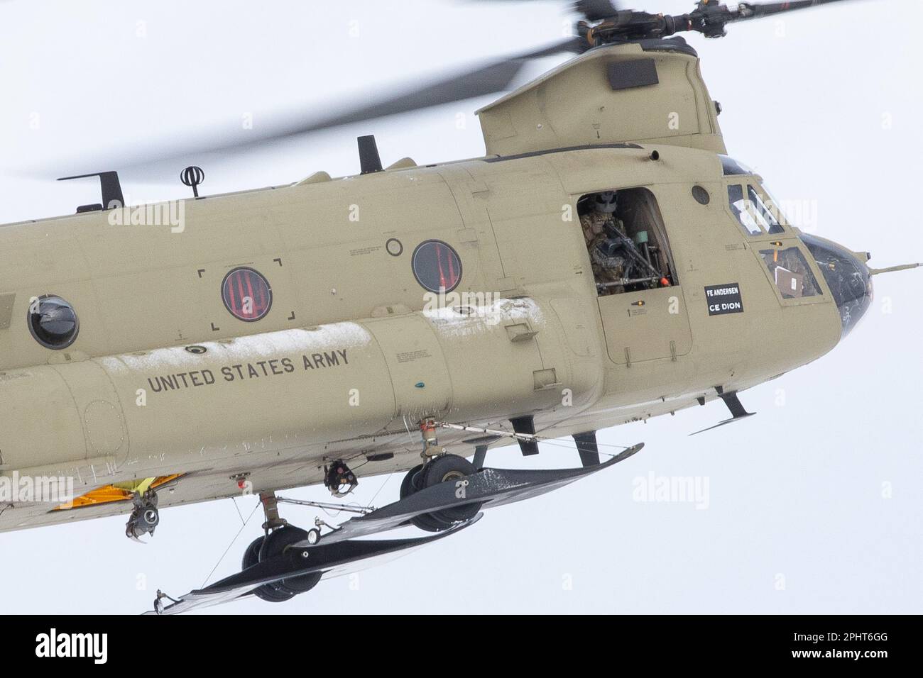 A crewchief with 1st Squadron, 52nd Ground Support Aviation Battalion ...