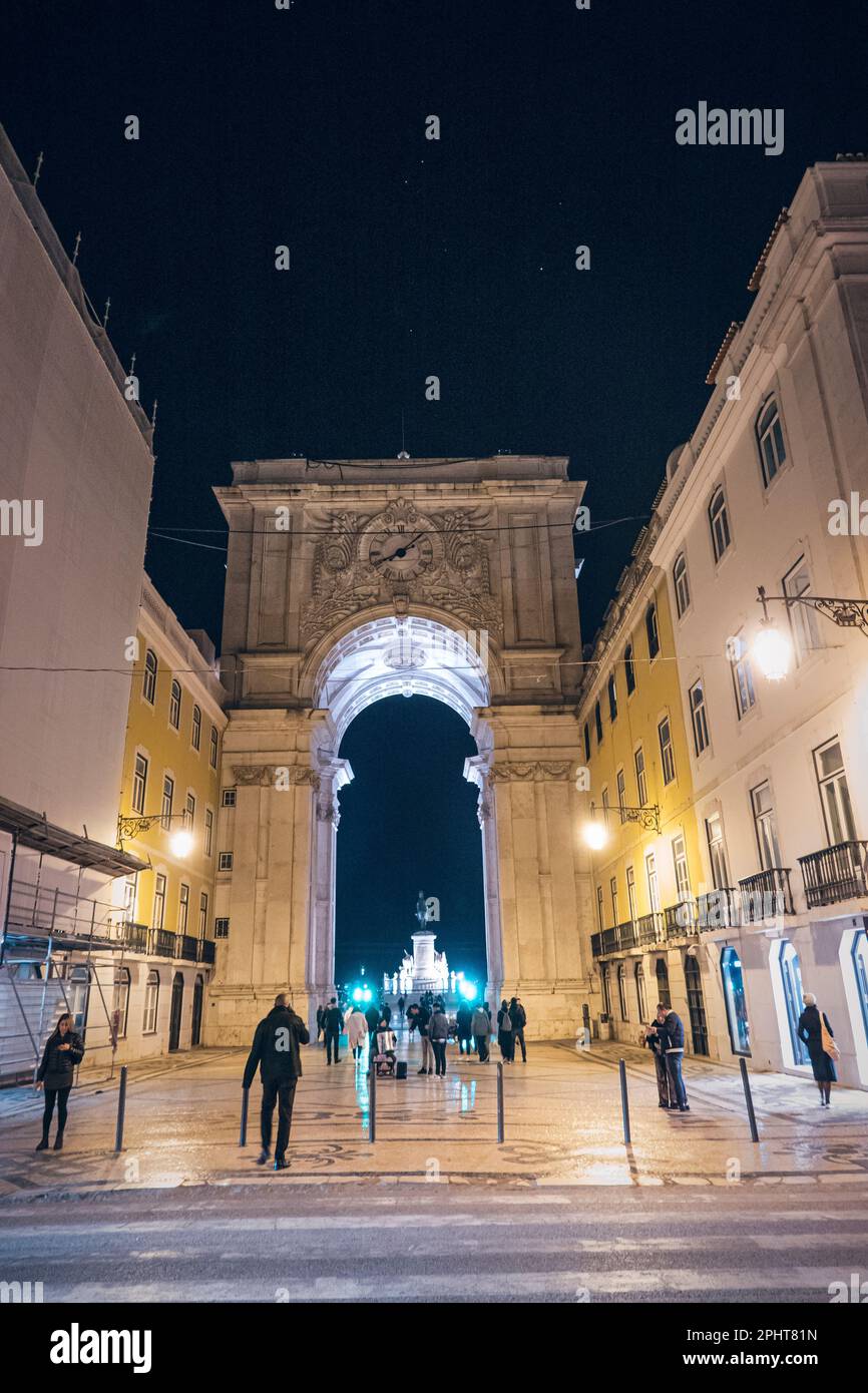 Arch of Rua Augusta in beautiful Lisbon Stock Photo - Alamy