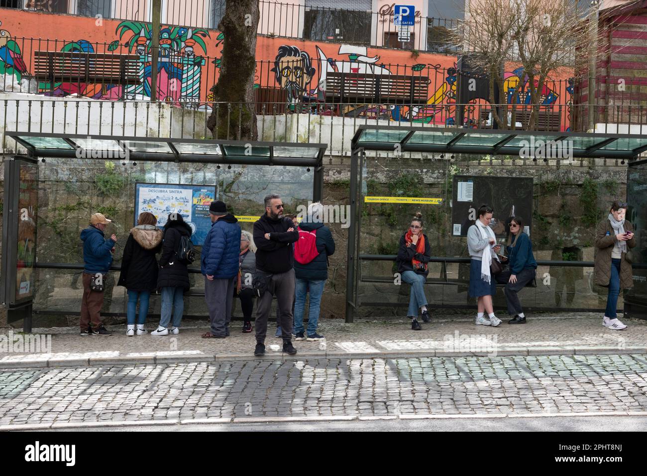 Bus stop in lisbon portugal hi-res stock photography and images - Alamy