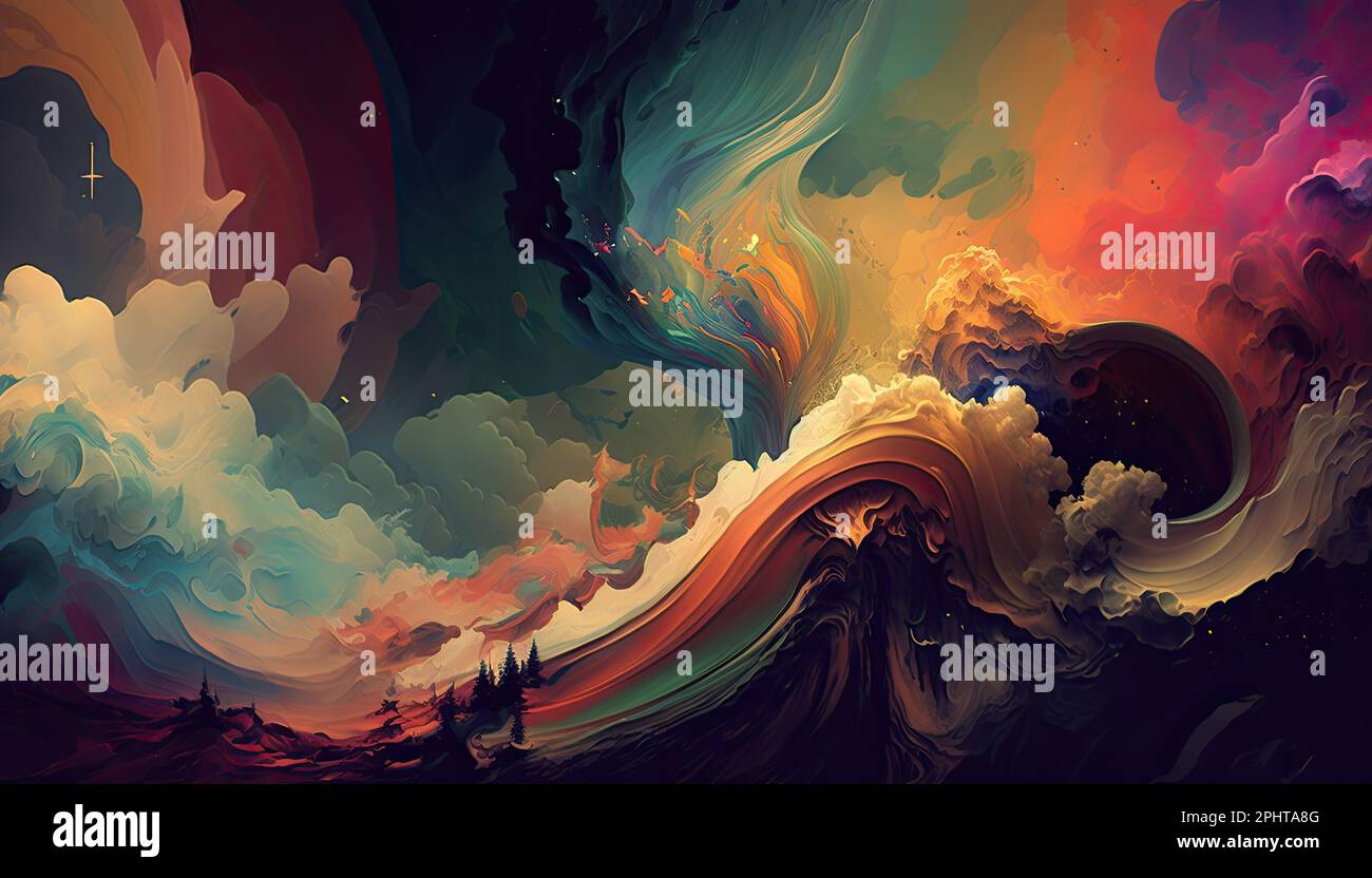 Colorful swirling dreams. Cloud background with abstract movement ...