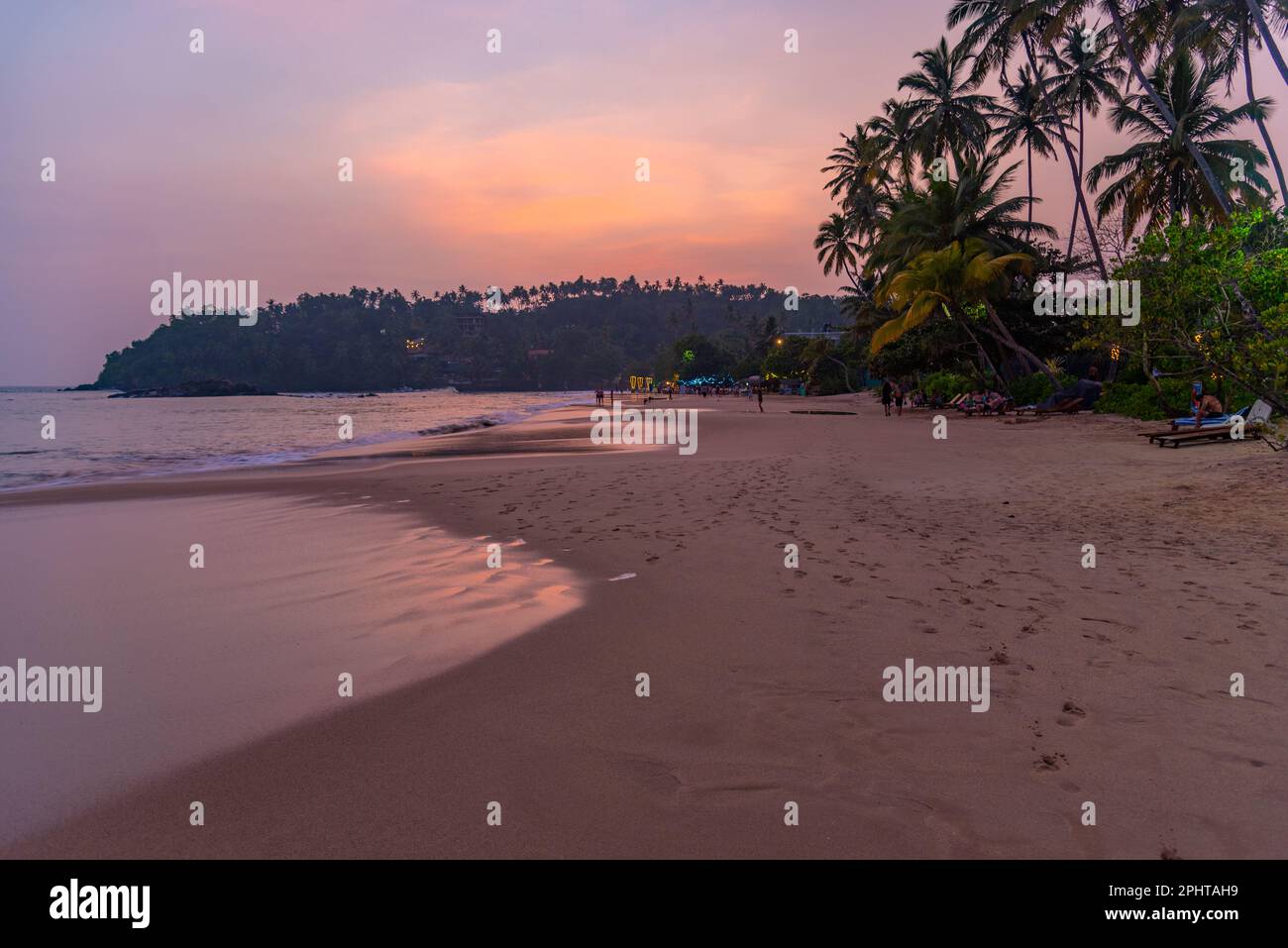 Mirissa beach during sunset at Sri Lanka Stock Photo - Alamy