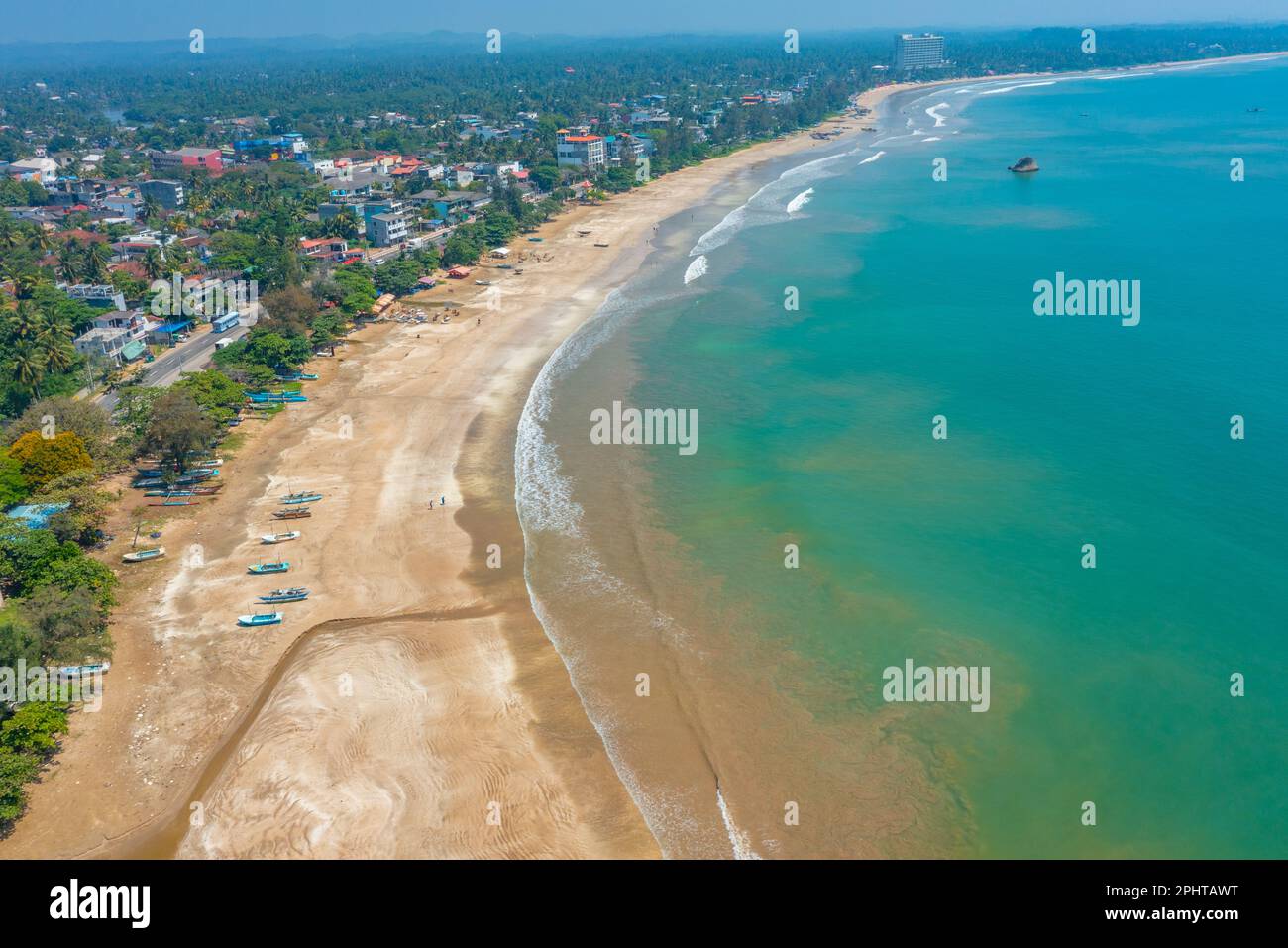 Aerial view of Weligama beach at Sri Lanka Stock Photo - Alamy