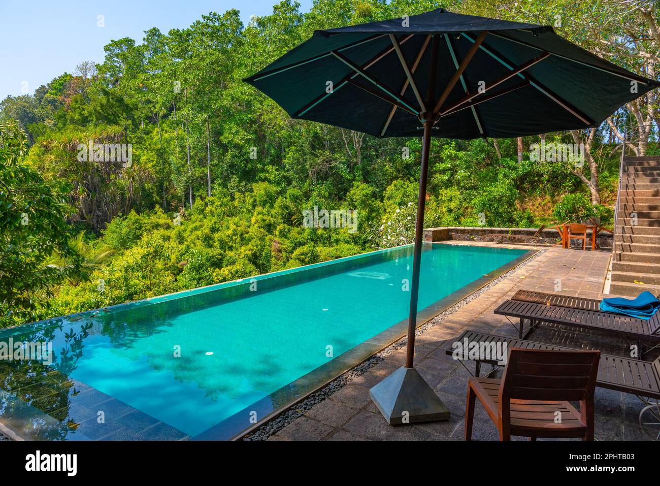 Pool overlooking cinnamon fields at Mirissa Hills, Sri Lanka Stock ...
