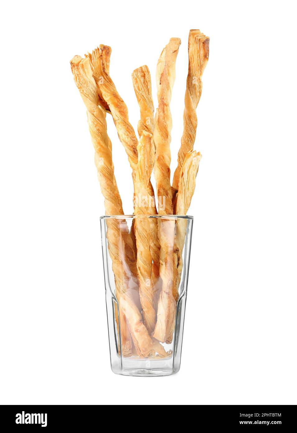 Delicious grissini in glass on white background Stock Photo - Alamy