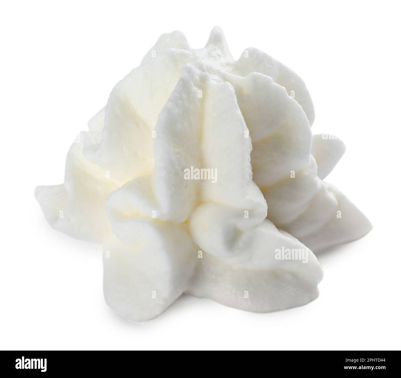 Delicious fresh whipped cream isolated on white Stock Photo - Alamy