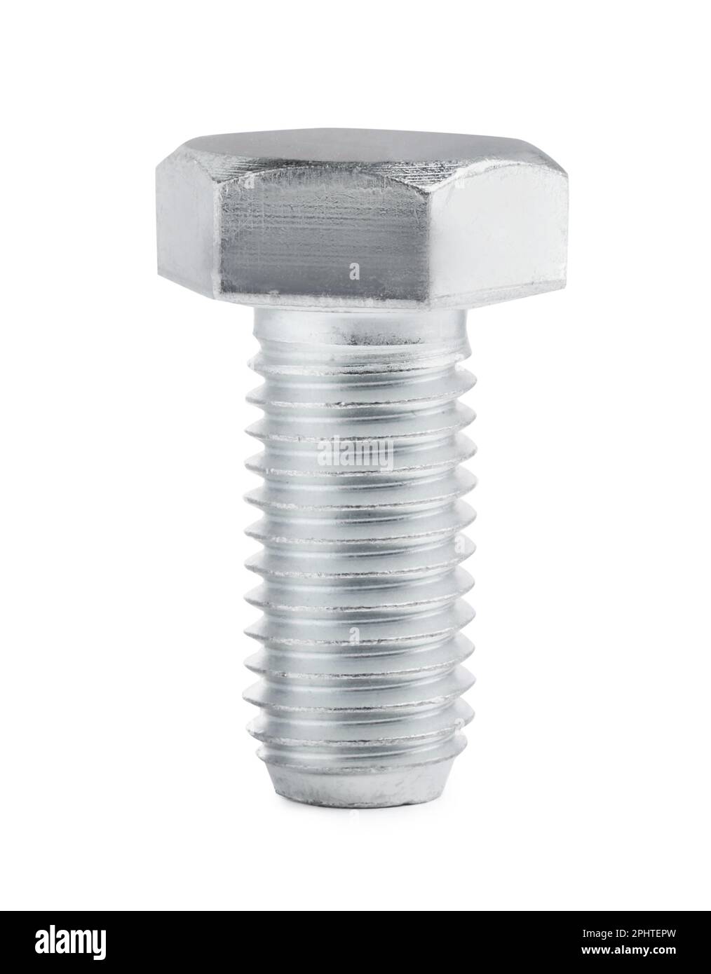 One metal hex bolt isolated on white Stock Photo - Alamy