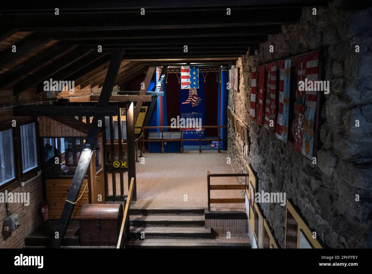 Visegrad Citadel and Upper Castle: Interior and museum, Hungary Stock ...