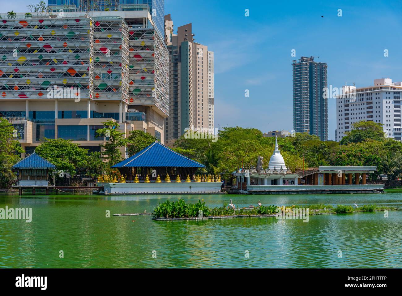 Gangarama Seema Malakaya buddhist temple at Colombo, Sri Lanka Stock ...