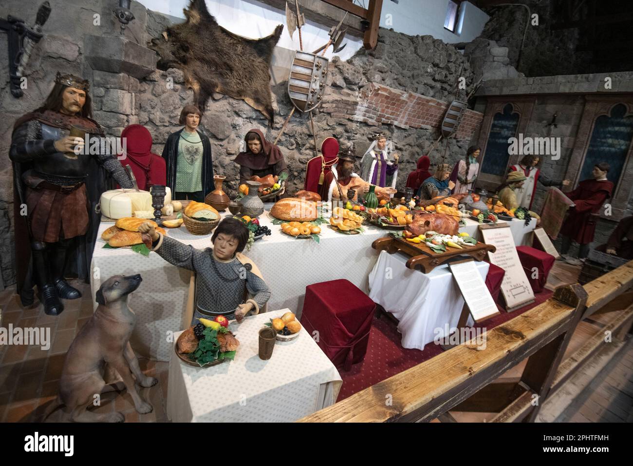 Visegrad Citadel and Upper Castle: Interior and museum, Hungary Stock ...