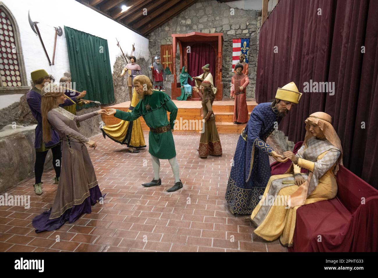 Visegrad Citadel and Upper Castle: Interior and museum, Hungary Stock ...
