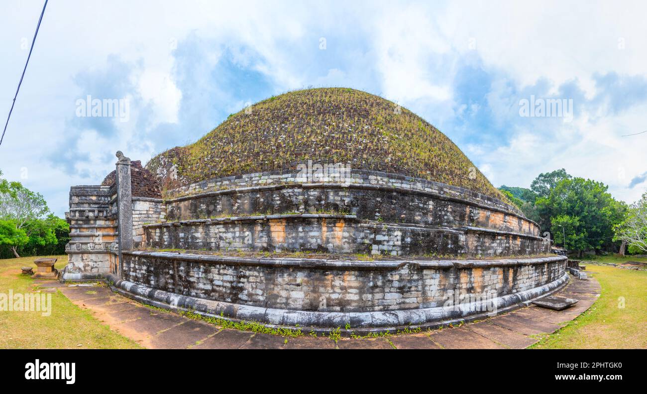Kantaka Cetiya stupa at Mihintale buddhist site in Sri Lanka Stock ...