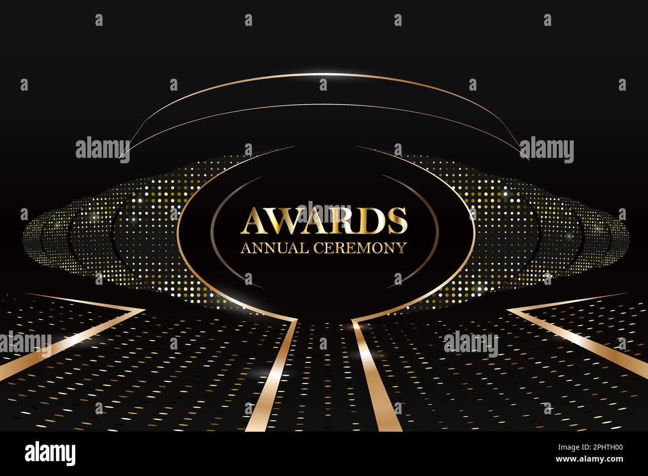 Award nomination, gold glitter text vector illustration Stock Vector ...