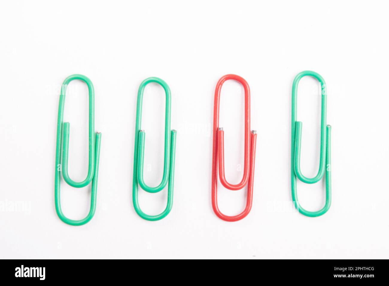 Top view of paperclip isolated on white background Stock Photo - Alamy