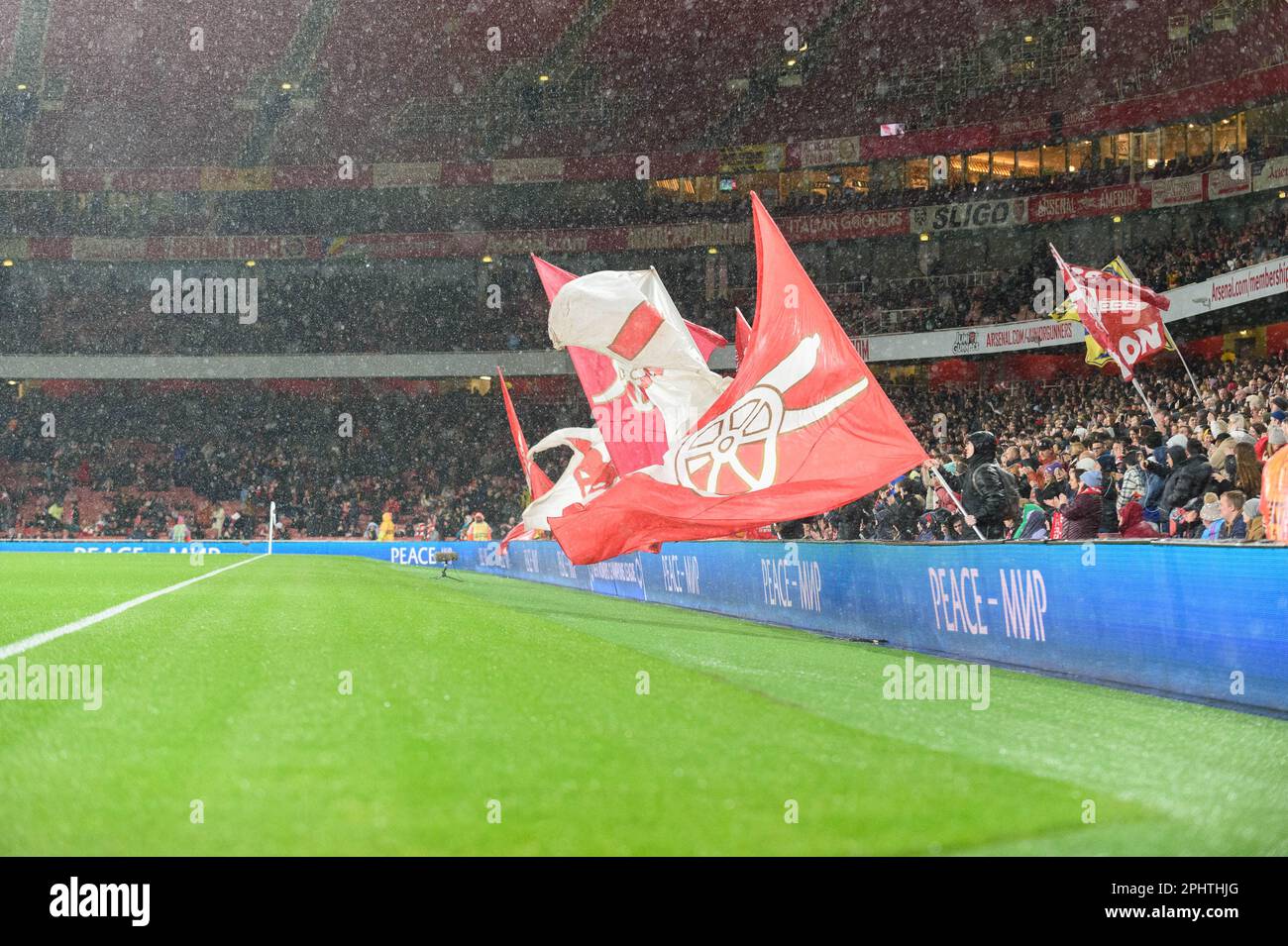 Bayern munich stadium with flags hi-res stock photography and images ...