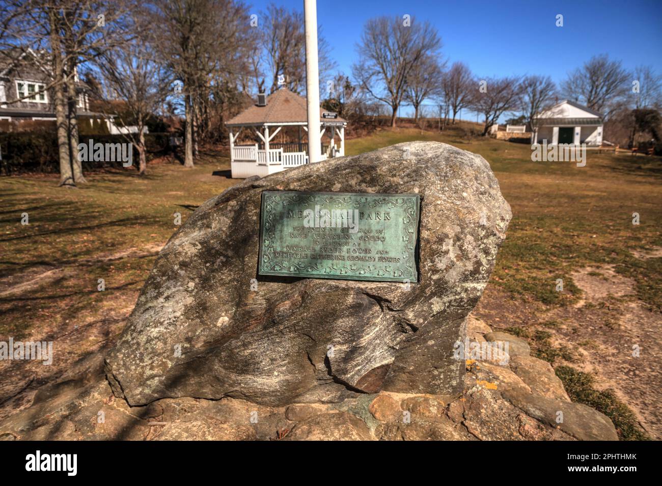 Chatham, Cape Cod, Massachusetts – March 5, 2023: Gazebo and American ...