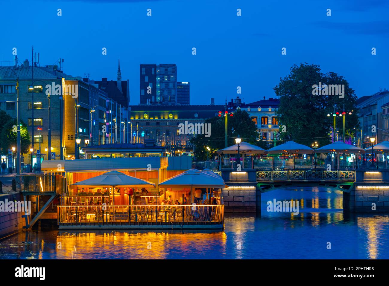 Landscape of the big harbour canal (stora hamnkanalen) in swedish city ...