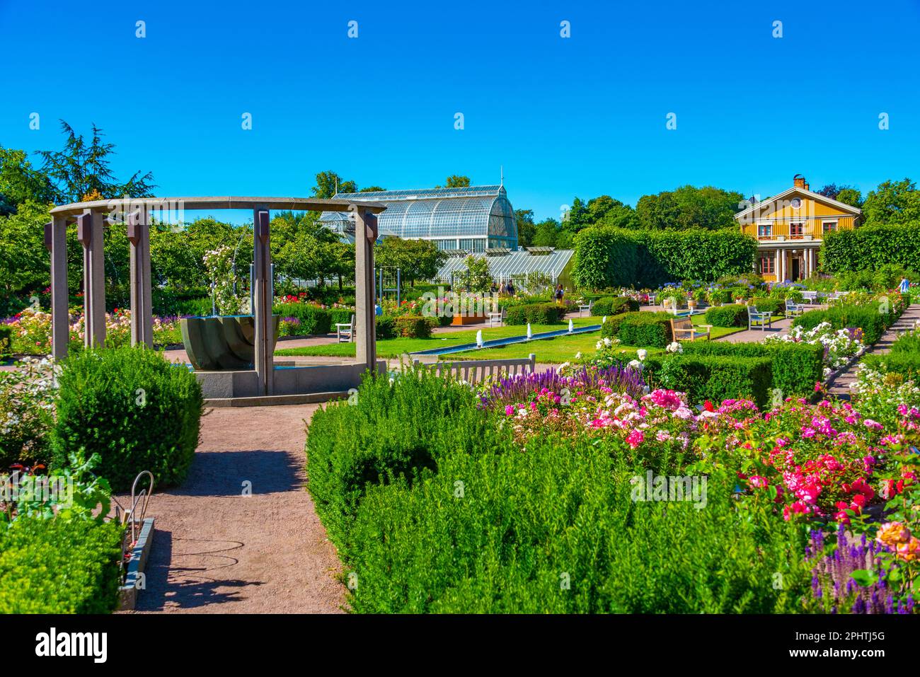 View of the rose garden in Göteborg, Sweden Stock Photo - Alamy