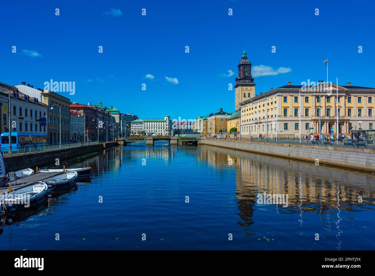 Big harbour channel (stora hamnkanalen) in swedish city Goteborg Stock ...