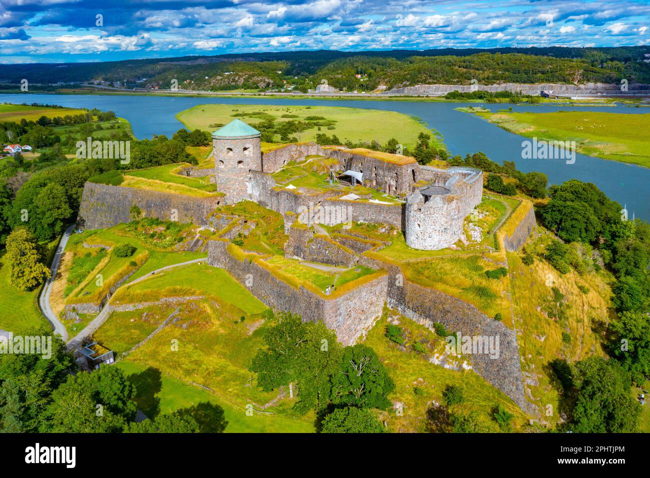 Aerial view of Bohus Fortress in Sweden Stock Photo - Alamy