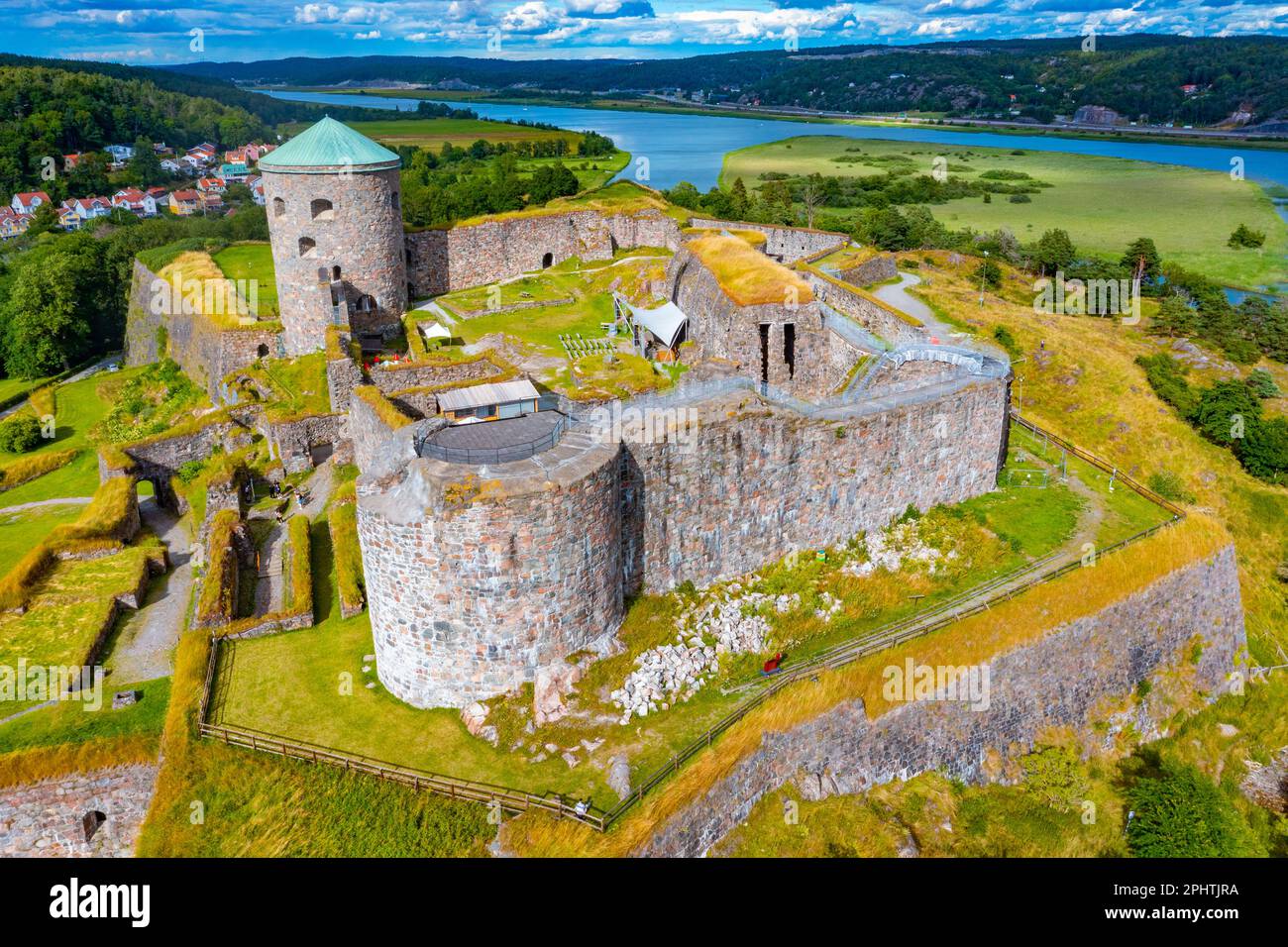 Aerial view of Bohus Fortress in Sweden Stock Photo - Alamy