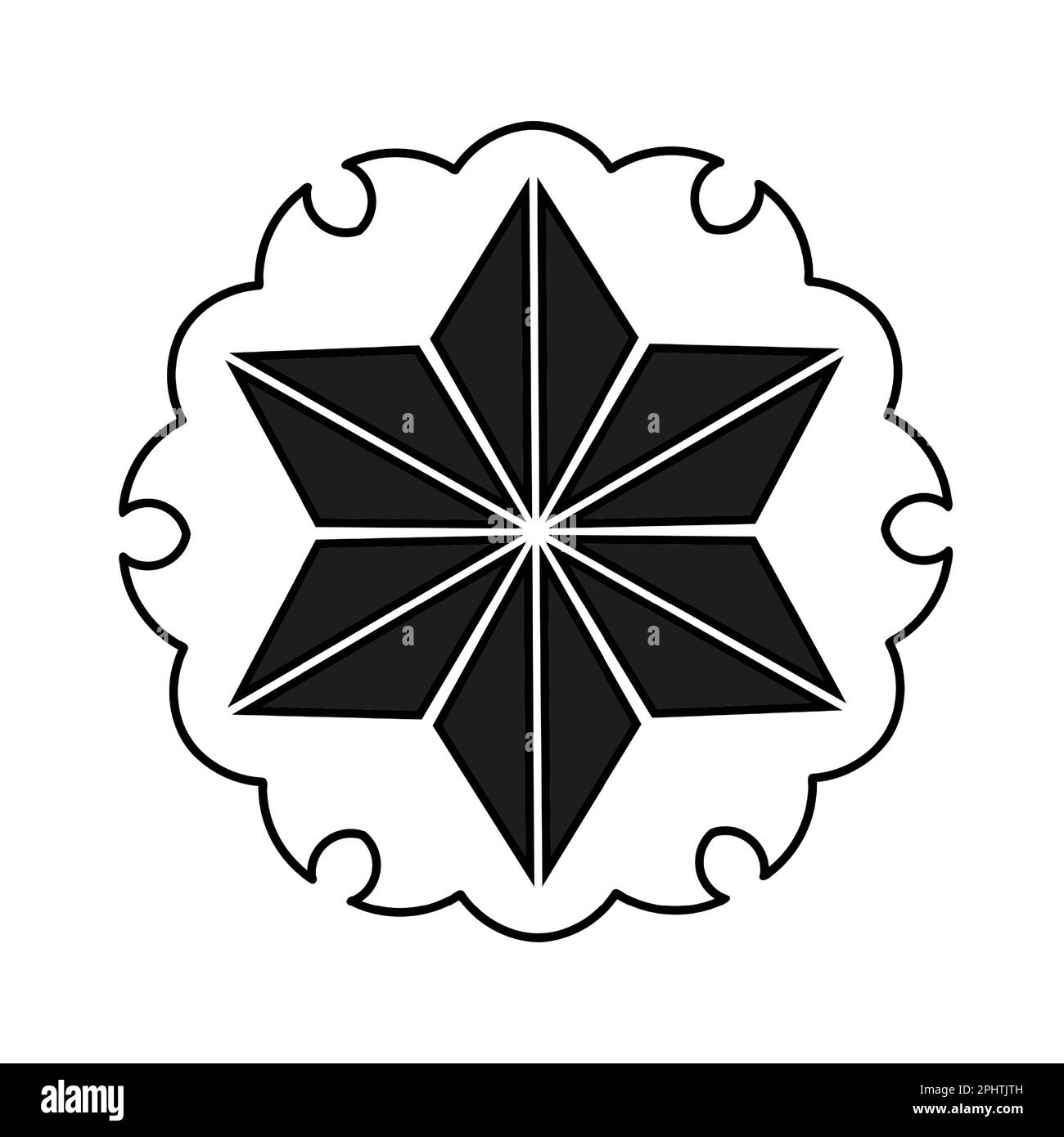 Japanese style design star Sign or Asanoha symbol Stock Vector Image ...