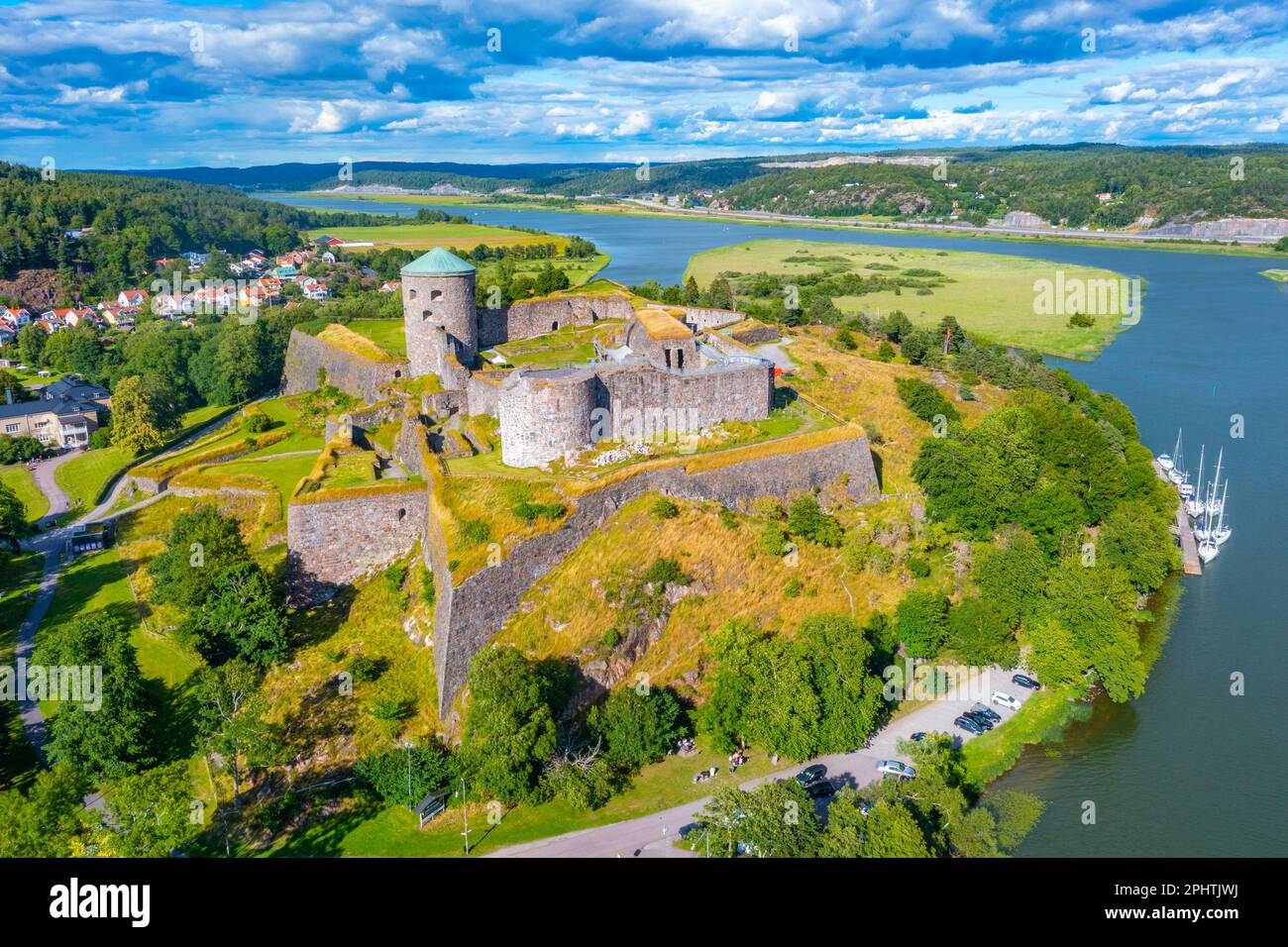 Aerial view of Bohus Fortress in Sweden Stock Photo - Alamy